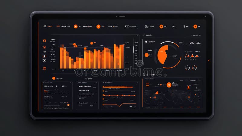 Dashboard Ui Ux Design Interface Analytics Data Visualization Tablet App Screen Dark Mode User ...