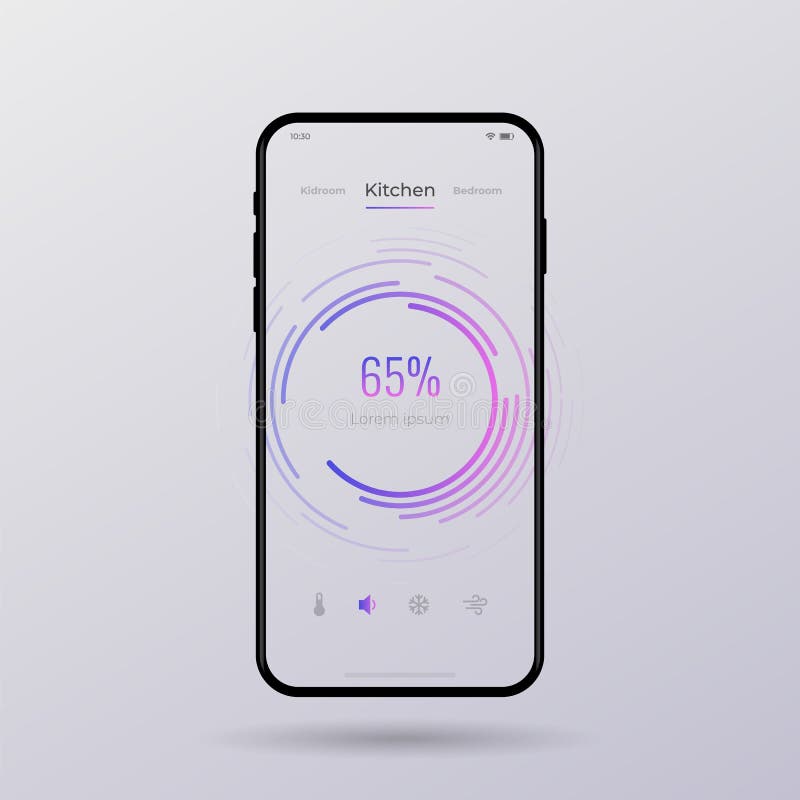 Dashboard UI and UX Kit. Control Center Design. Temperature Control in ...