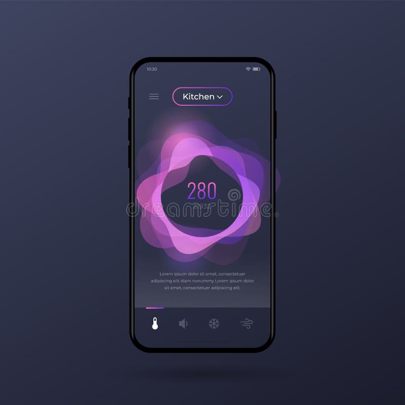 Dashboard UI and UX Kit. Control Center Design. Temperature Control in ...