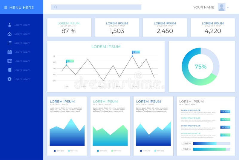 Dashboard User Panel Template Design for Business Presentations or ... Dashboard User Panel Template Design for Business Presentations or ...