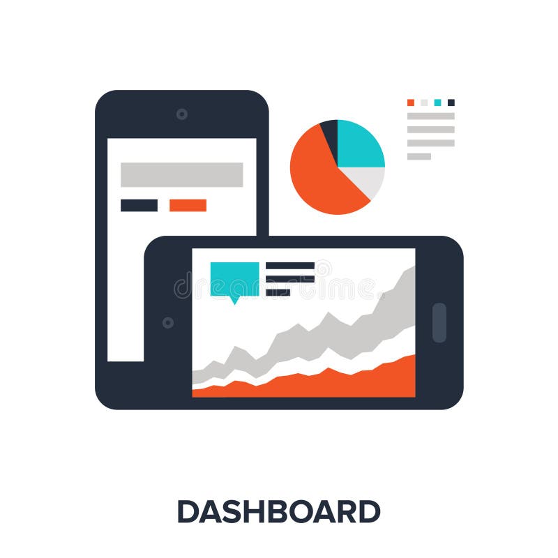 Dashboard Vector Illustration Concept Stock Illustration - Illustration ...