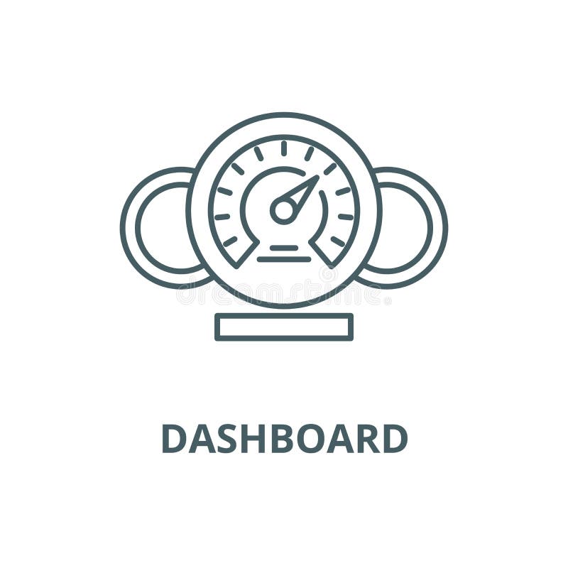 Dashboard Vector Line Icon, Linear Concept, Outline Sign, Symbol Stock ...