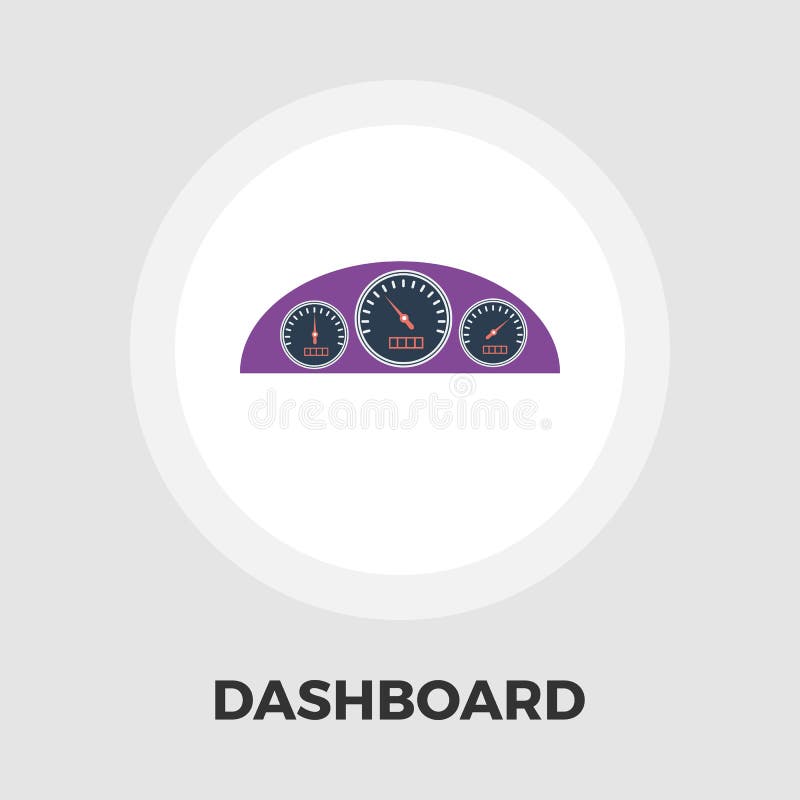 Dashboard vlak pictogram vector illustratie. Illustration of symbool ...