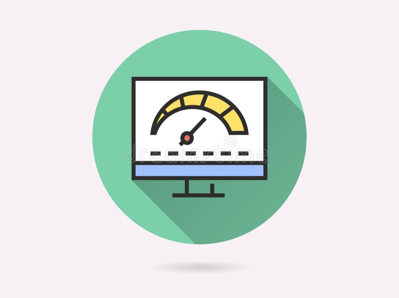 Dashboarding Visualization Icon on White Background. Vector ...