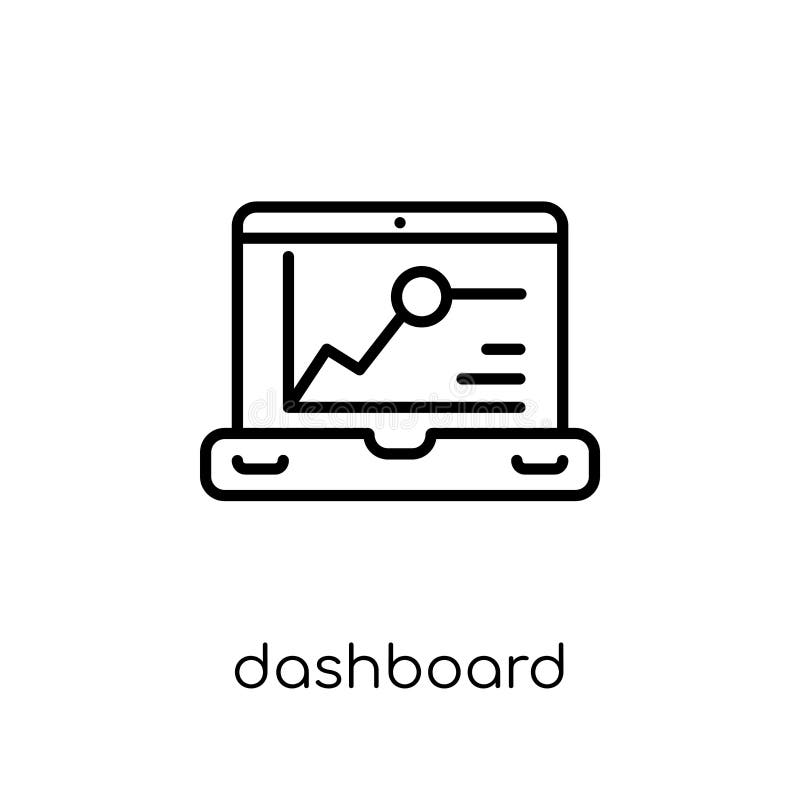 Lineair Pictogram Dashboard Vector Illustratie - Illustration of ...