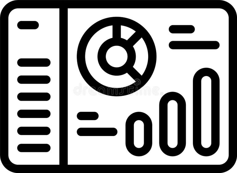 Dashboards Vector Icon stock illustration. Illustration of realtime ...