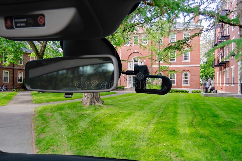 Dashcam Camera View of the Harvard University Campus, Cambridge, USA ...