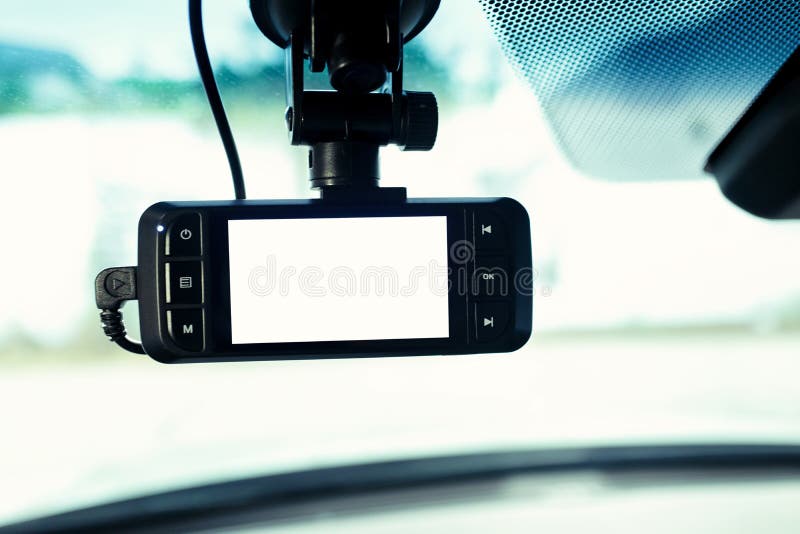 Dashcam or Car Camera Mounted on Front Windshield Stock Image - Image ...