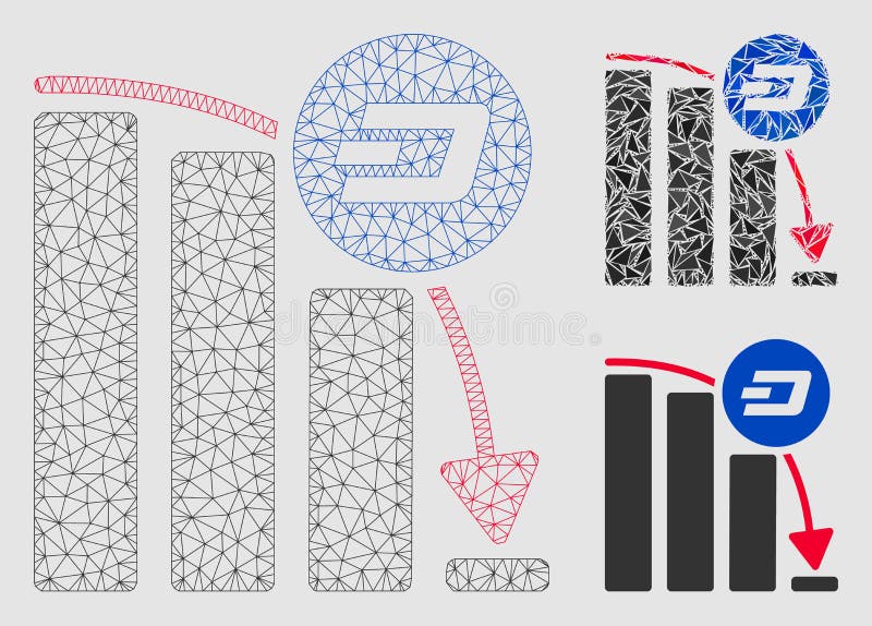 Dashcoin Epic Fall Chart Vector Mesh Wire Frame Model and Triangle ... Dashcoin Epic Fall Chart Vector Mesh Wire Frame Model and Triangle ...