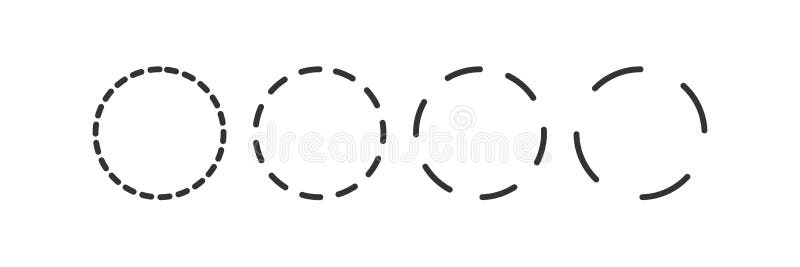Dashed Circle Outline Stock Illustrations – 558 Dashed Circle Outline ...