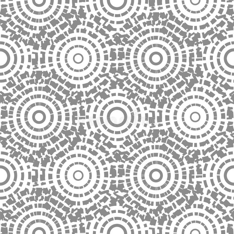 Dashed Circles Gray Abstract Background Seamless Pattern. Stock Vector - Illustration of design ...