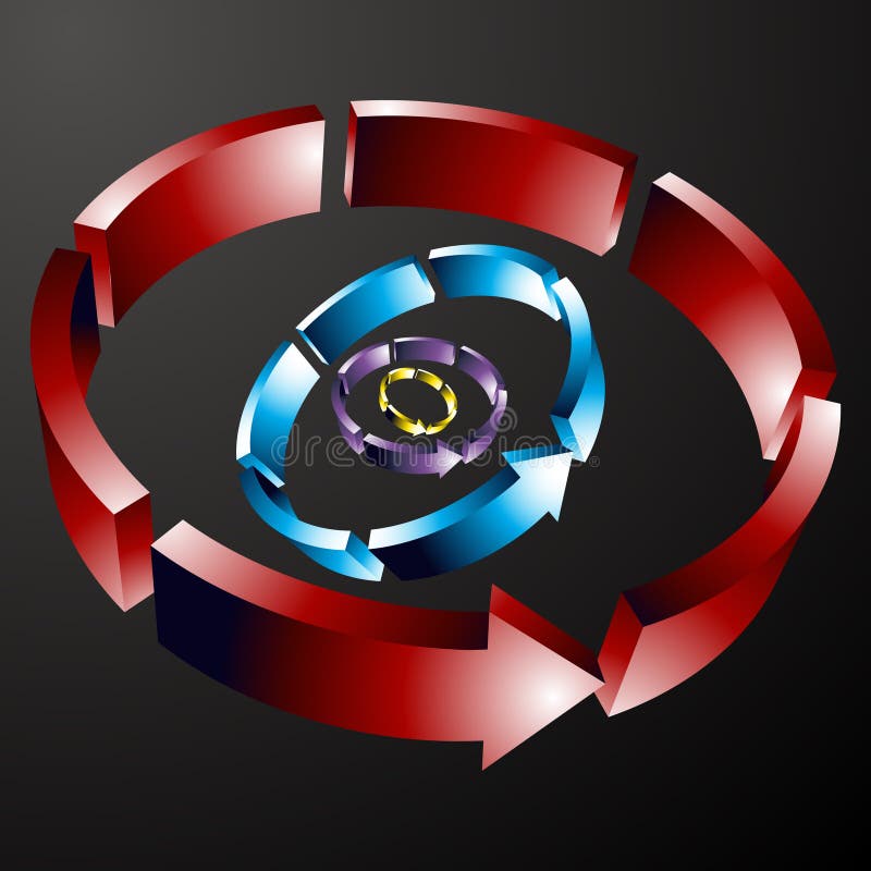 Dashed Circular Arrow Line stock vector. Illustration of dashed - 16425101