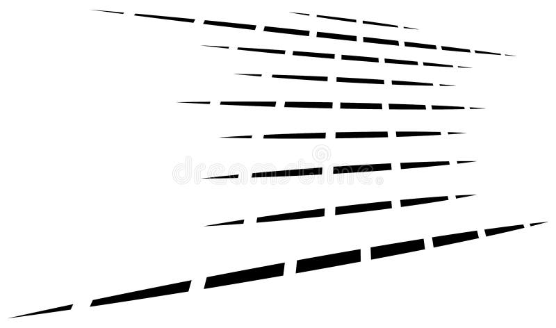 Dashed Dynamic Lines, Stripes. 3D Lines in Perspective Vanishing with ...