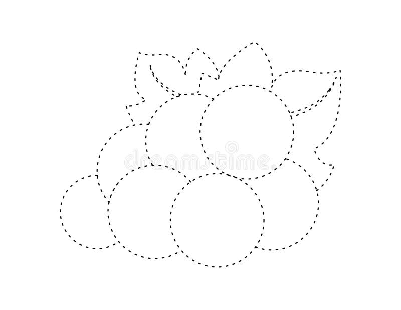 Dashed Grape Outline for Coloring Book Template, Grape for Kids ...