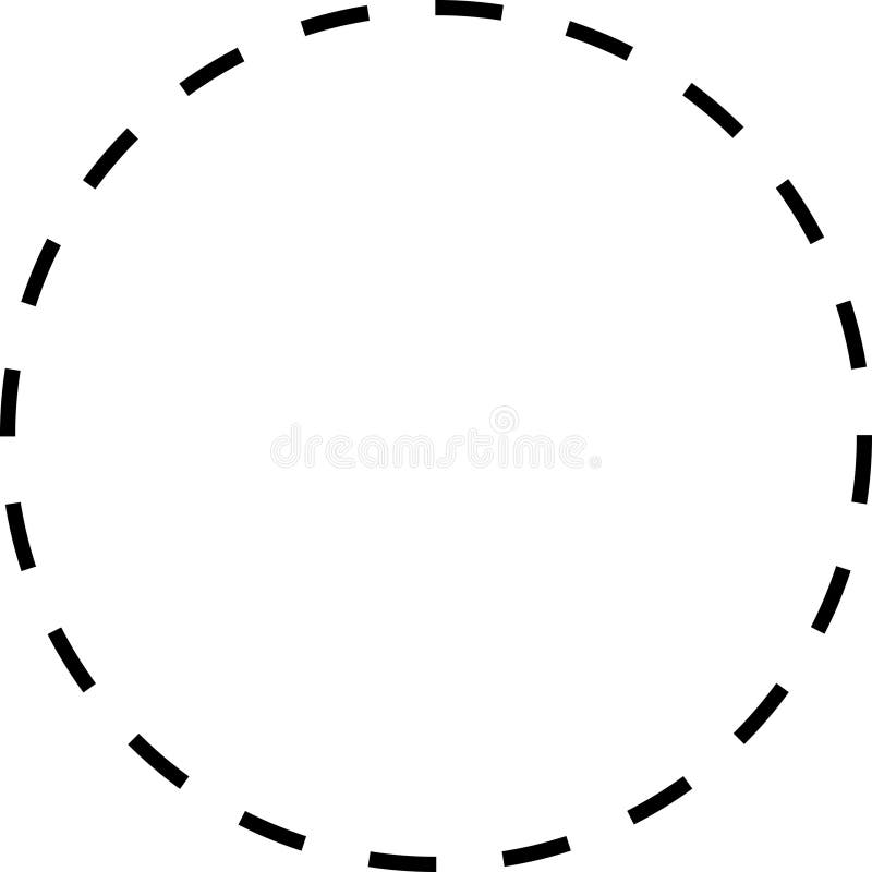 Dashed Line Basic Geometric Shapes. Dashed Outline Icon of Cut Frame ...