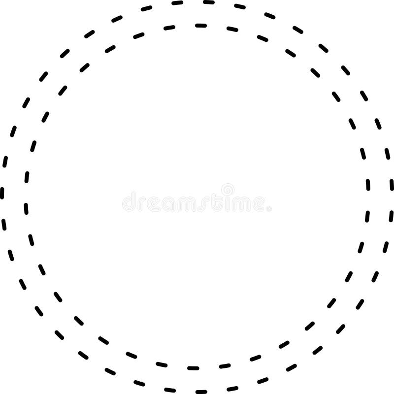 Dashed Line Basic Geometric Shapes. Dashed Outline Icon of Cut Frame ...