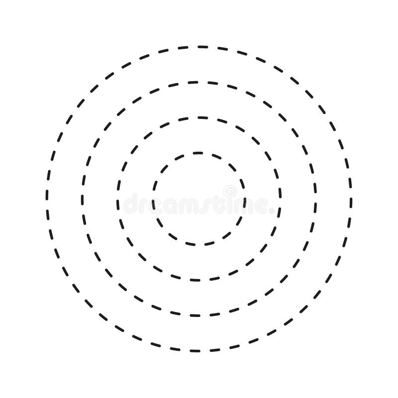 Dashed Line Border and Frame Vector Element. Vector Illustration Stock ...