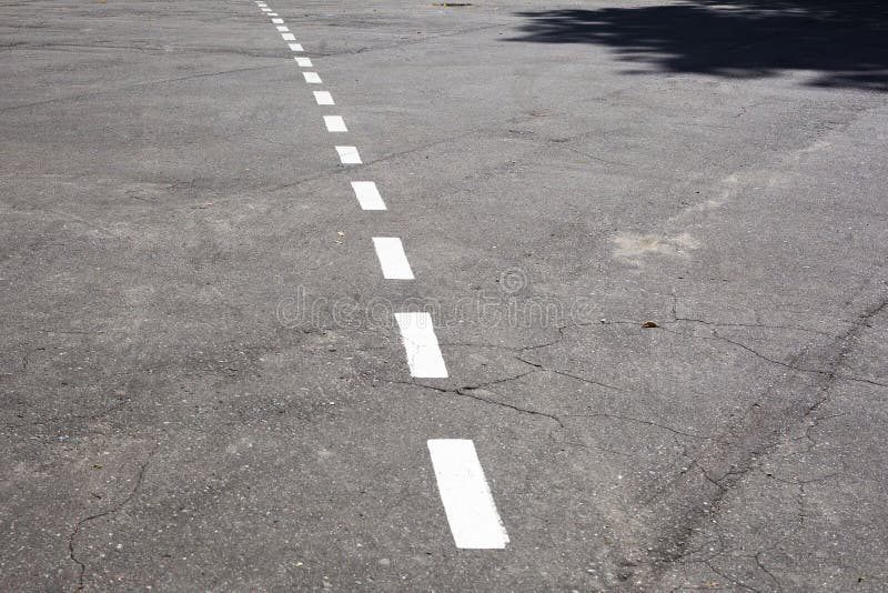 Dashed Line. Markings on the Road Stock Photo - Image of surface, empty ...