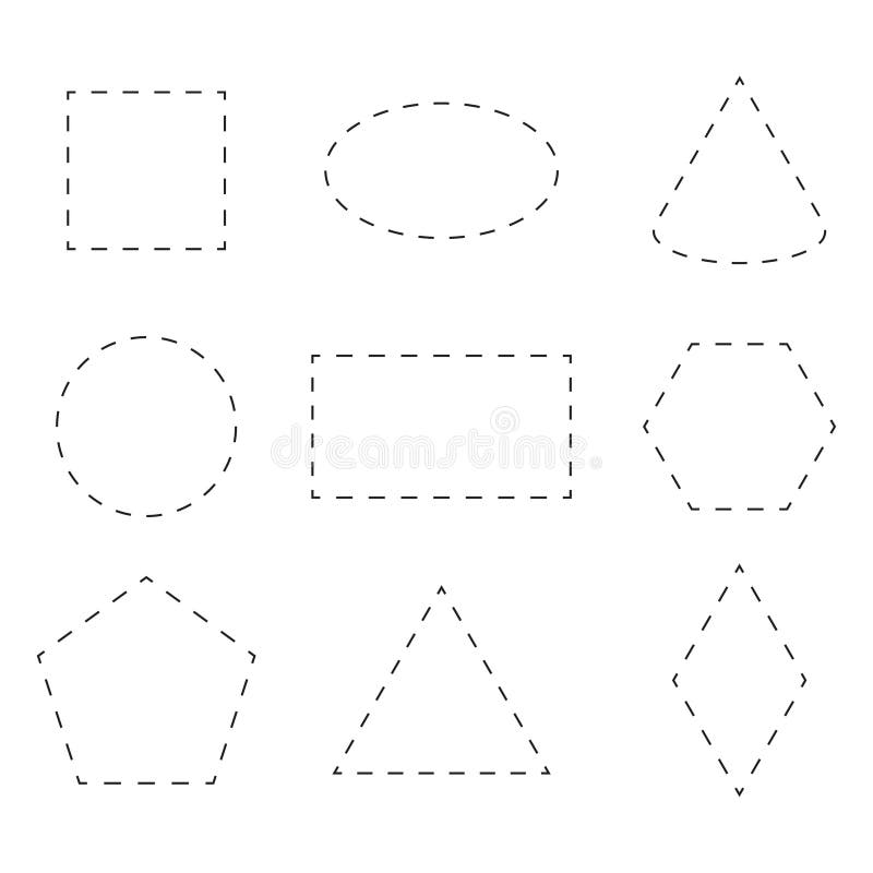 Dashed Geometric Shapes Stock Illustrations – 1,684 Dashed Geometric ...