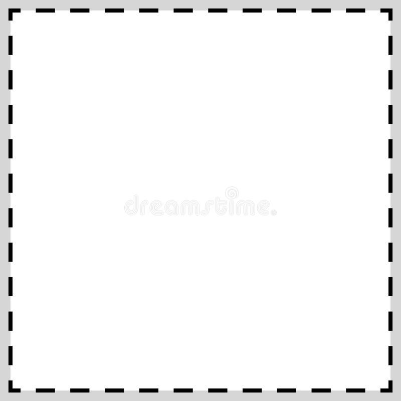 Dashed Line Squares. Thin and Thick Lines Stock Vector - Illustration ...