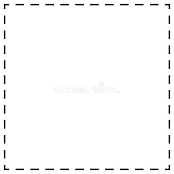 Dashed Line Squares. Thin and Thick Lines Stock Vector - Illustration ...