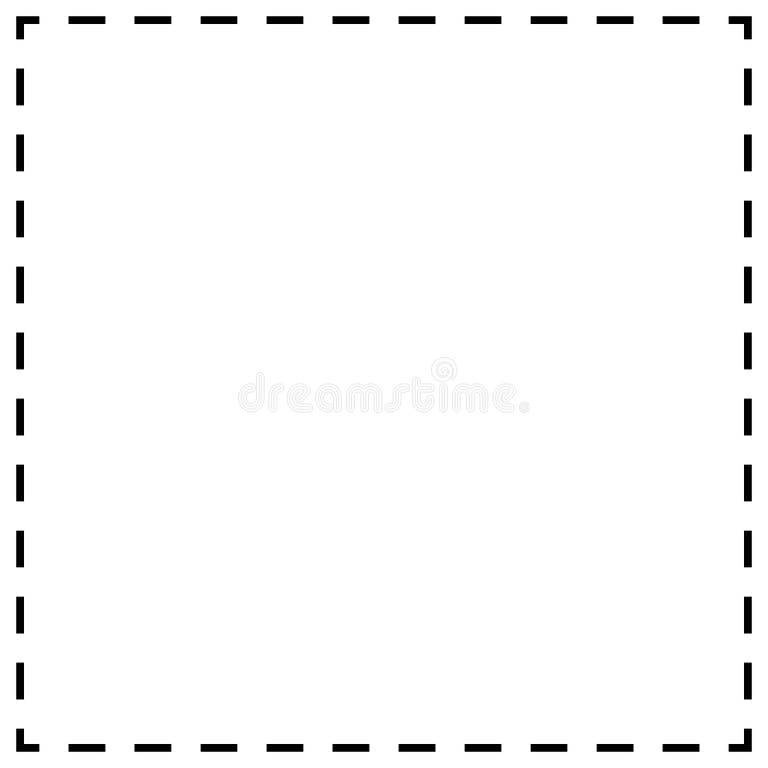 Dashed Line Squares. Thin and Thick Lines Stock Vector - Illustration ...