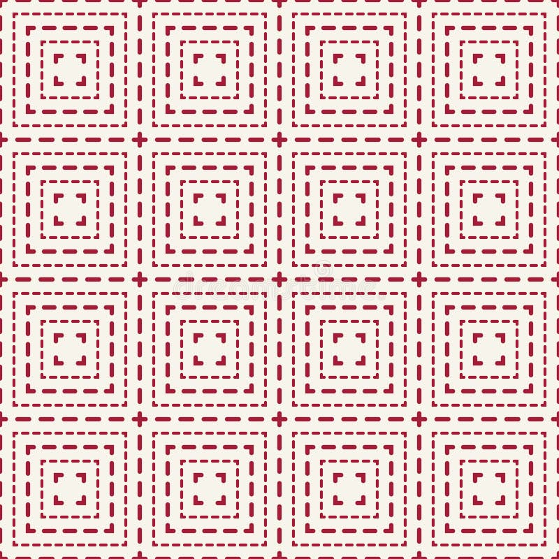 Dashed Lines Geometric Square Pattern Decorative Stock Vector ...