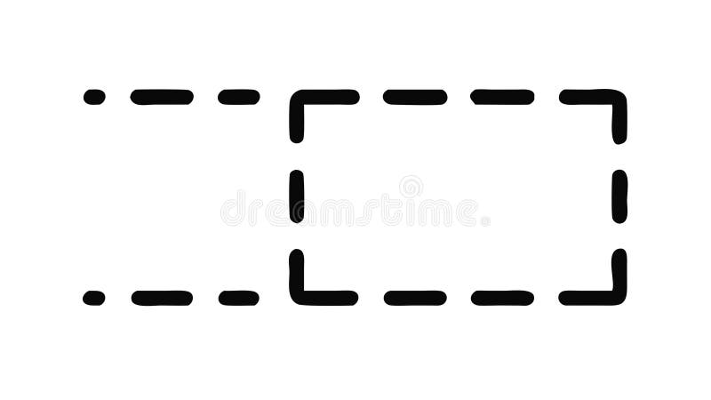 Dashed Square Shape Outline Abstract Frame Icon , Vector Design Generative AI Stock Vector ...