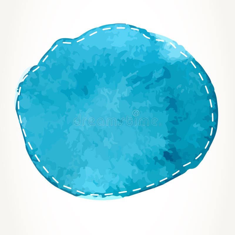 Dashed watercolor circle stock vector. Illustration of decoration ...