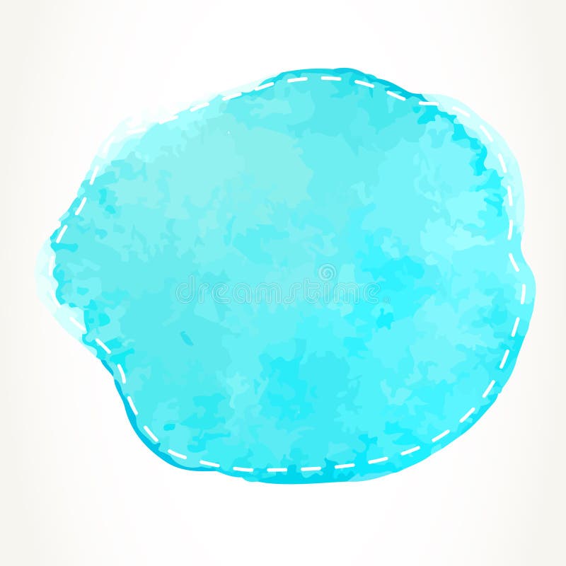 Dashed watercolor circle stock vector. Illustration of artistic - 89852809