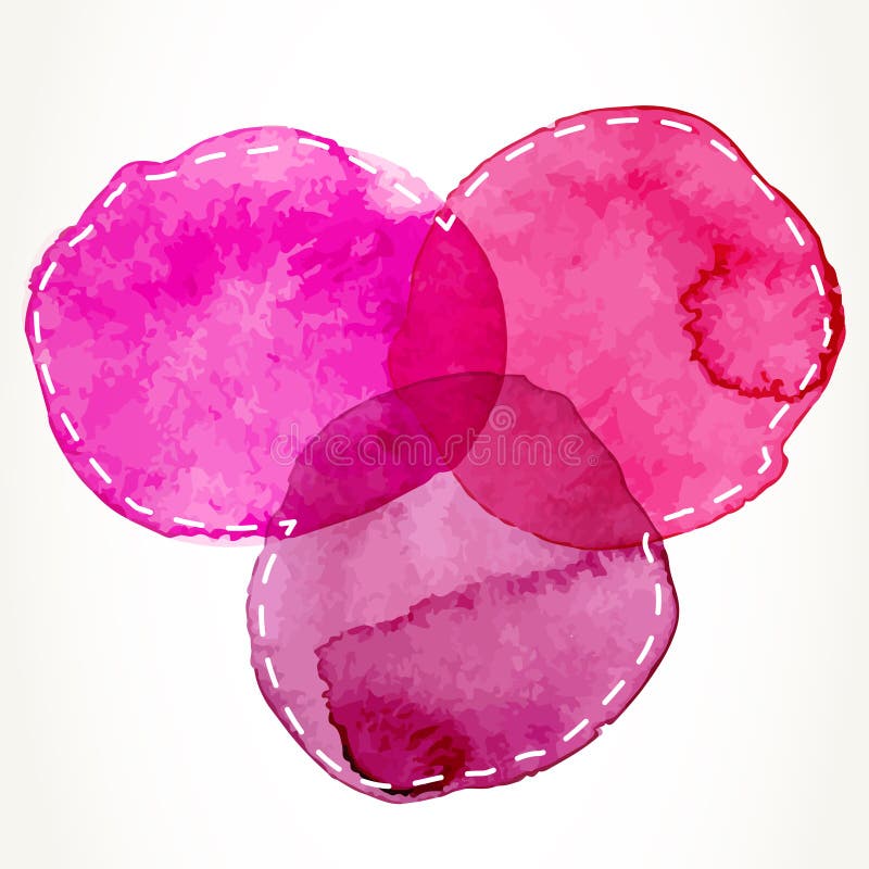 Dashed watercolor circles stock vector. Illustration of vector - 126851642