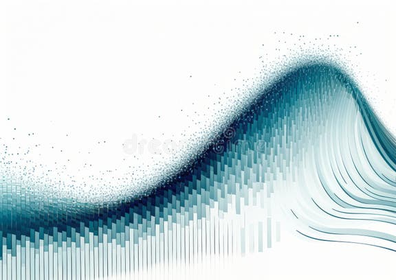 Dat Blue White Abstract Wave Dots Take Control Data Normal Distr Stock ...
