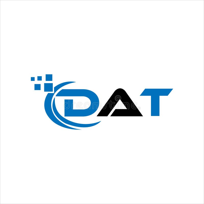 DAT Letter Logo Design on White Background. DAT Creative Initials ...