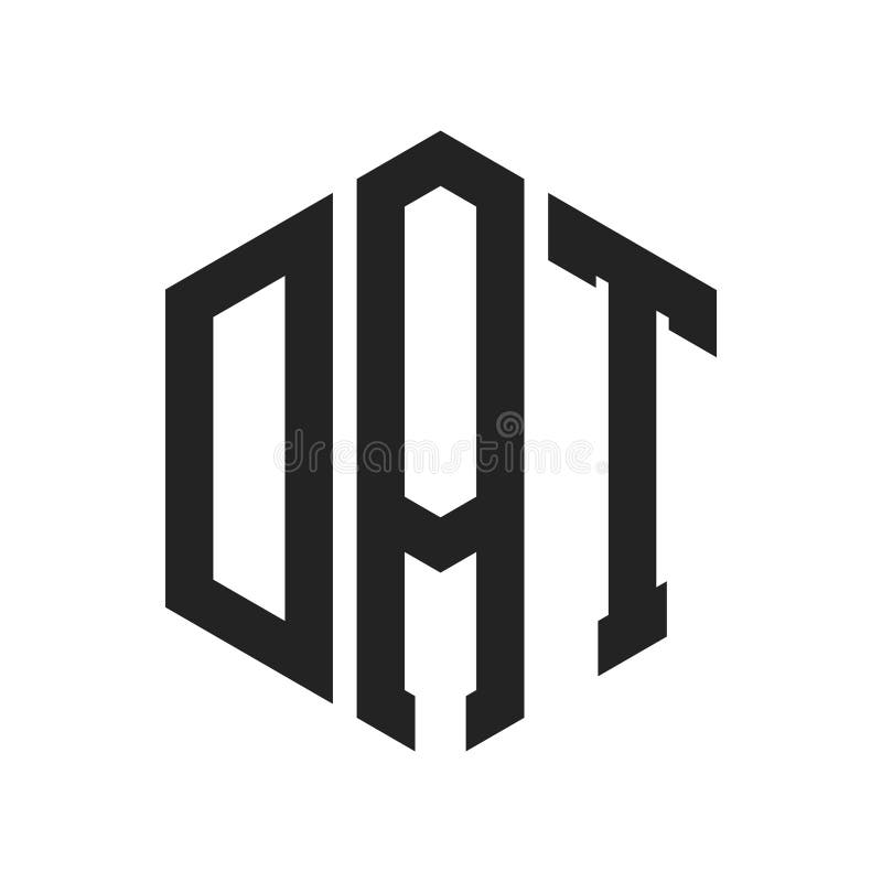 DAT Logo Design. Initial Letter DAT Monogram Logo Using Hexagon Shape ...