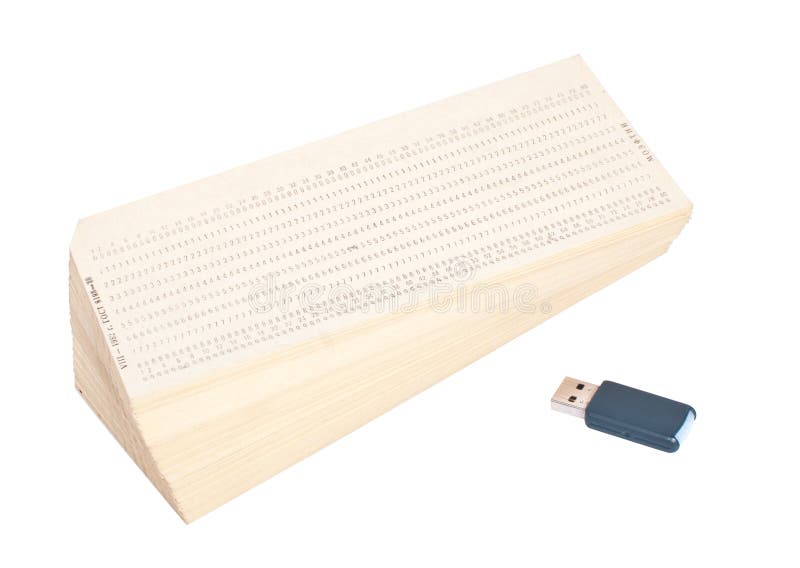Stack of Vintage Unused Computer Punch Cards Stock Photo - Image of ...