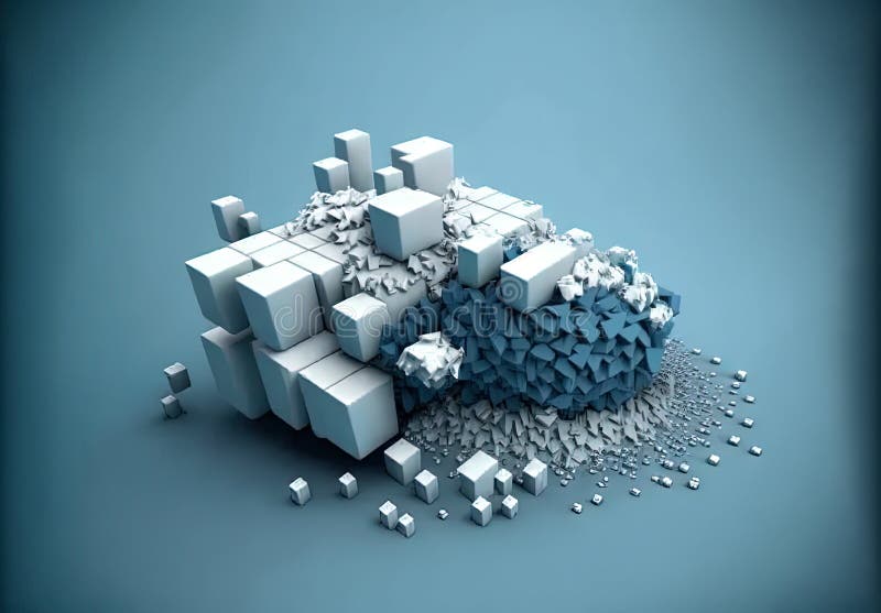 Data Abstract Concept with Clusters, Particles and Objects Collected and Sorted. Digital Sorting ...