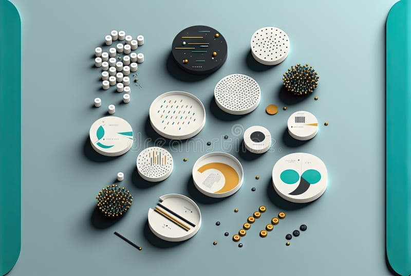 Data Abstract Concept with Clusters, Particles and Objects Collected and Sorted. Digital Sorting ...