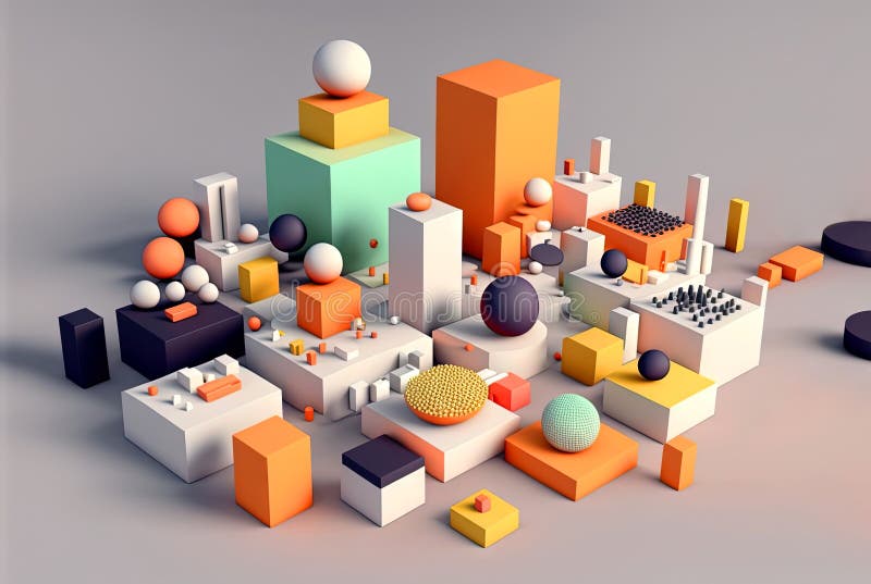 Data Abstract Concept with Clusters, Particles and Objects Collected ...