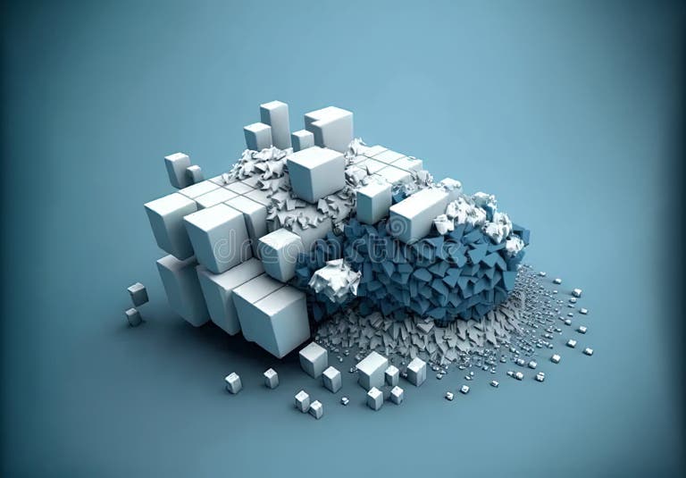 Data Abstract Concept with Clusters, Particles and Objects Collected ...