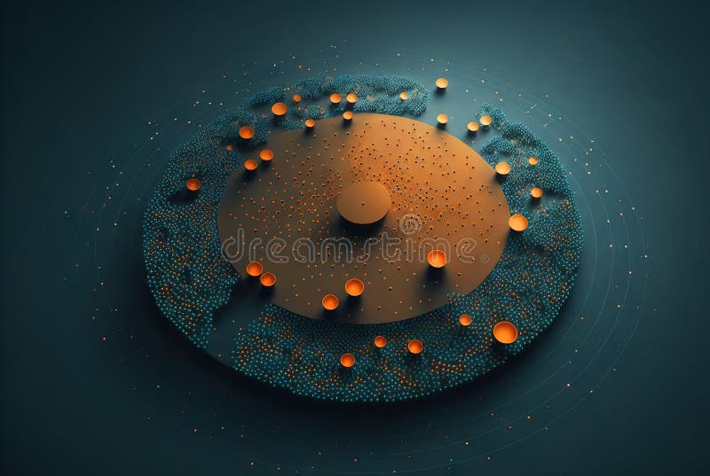 Data Abstract Concept with Clusters, Particles and Objects Collected and Sorted. Digital Sorting ...