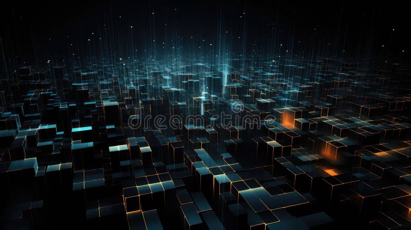 Data Abstract Dark Business Stock Illustration - Illustration of ...