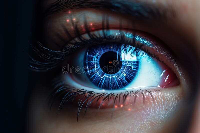 Data access. Biometrics. stock illustration. Illustration of database ...