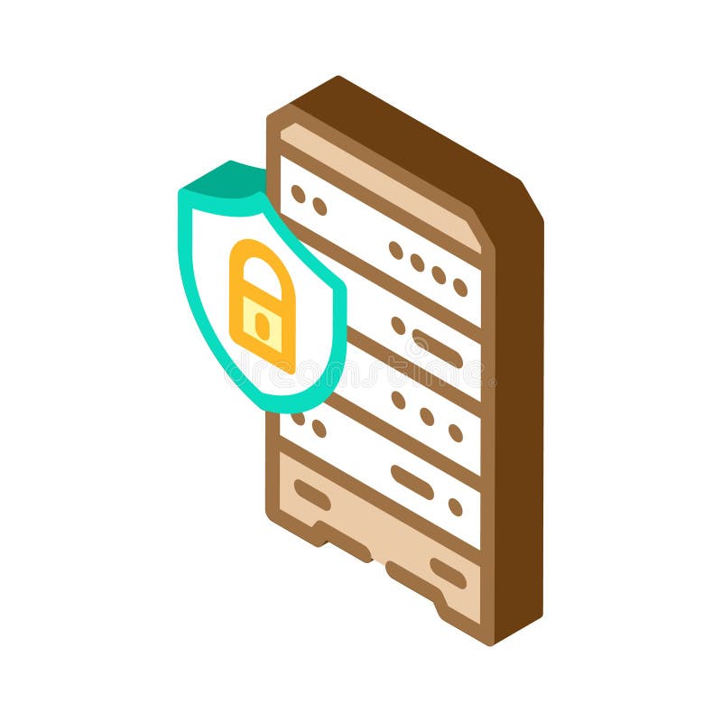 Data Access Control Database Isometric Icon Vector Illustration Stock ...