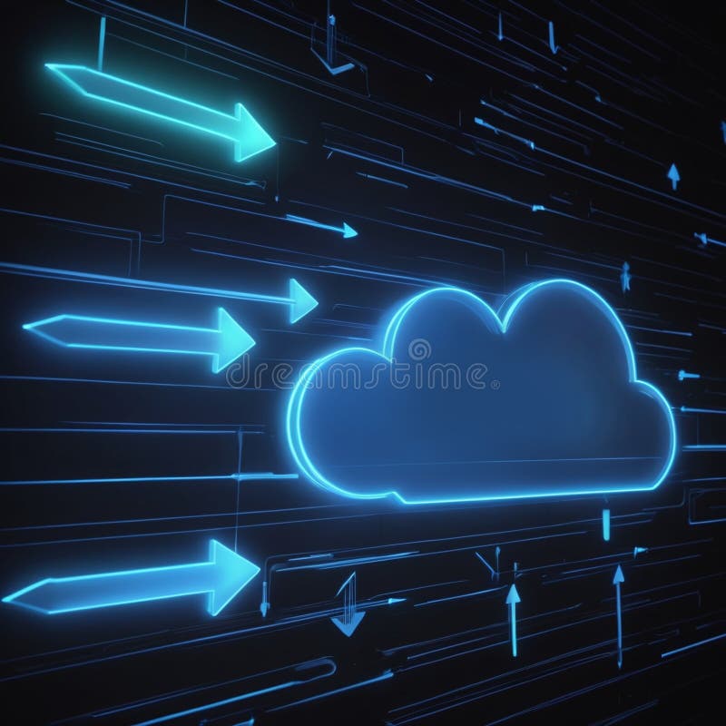 Data Access Data Upload and Download Data Computer Clouding Stock ...