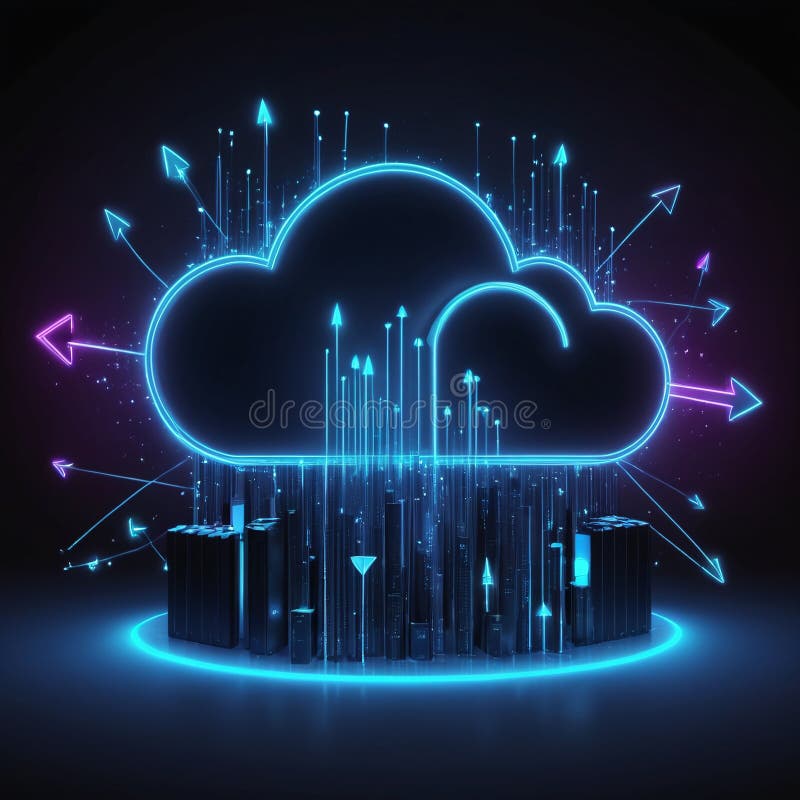 Data Access Data Upload and Download Data Computer Clouding Stock ...