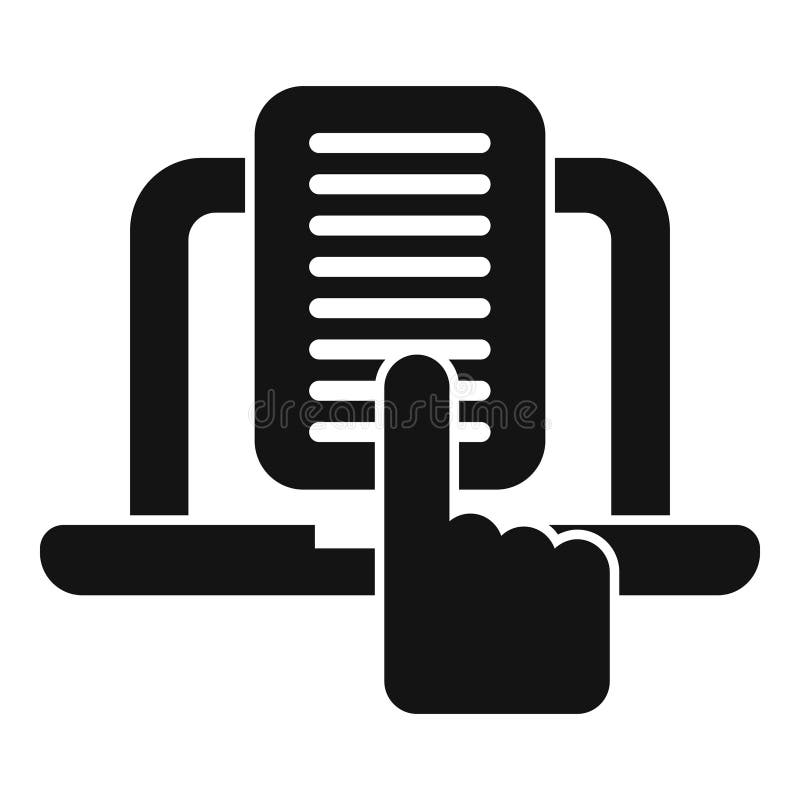 Data Access Document Icon Simple Vector. Recognition Scan Stock Vector ...