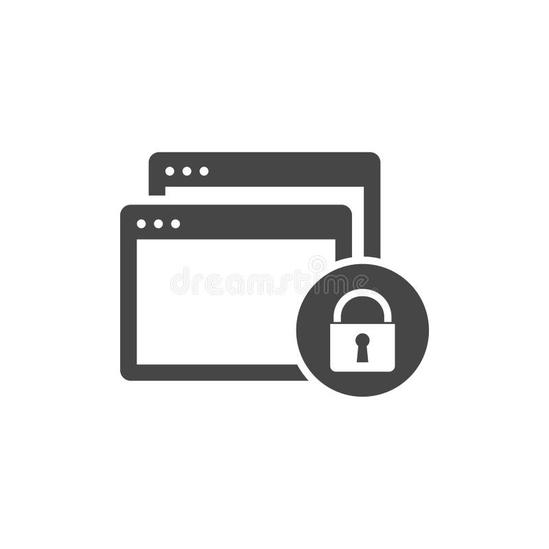 Data Access Icon, Password Concept Stock Vector - Illustration of ...