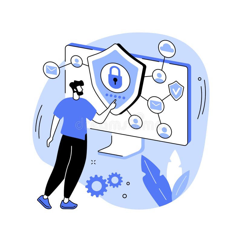 Data Access Isolated Cartoon Vector Illustrations. Stock Vector ...