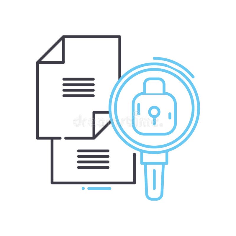Data Access Line Icon, Outline Symbol, Vector Illustration, Concept ...