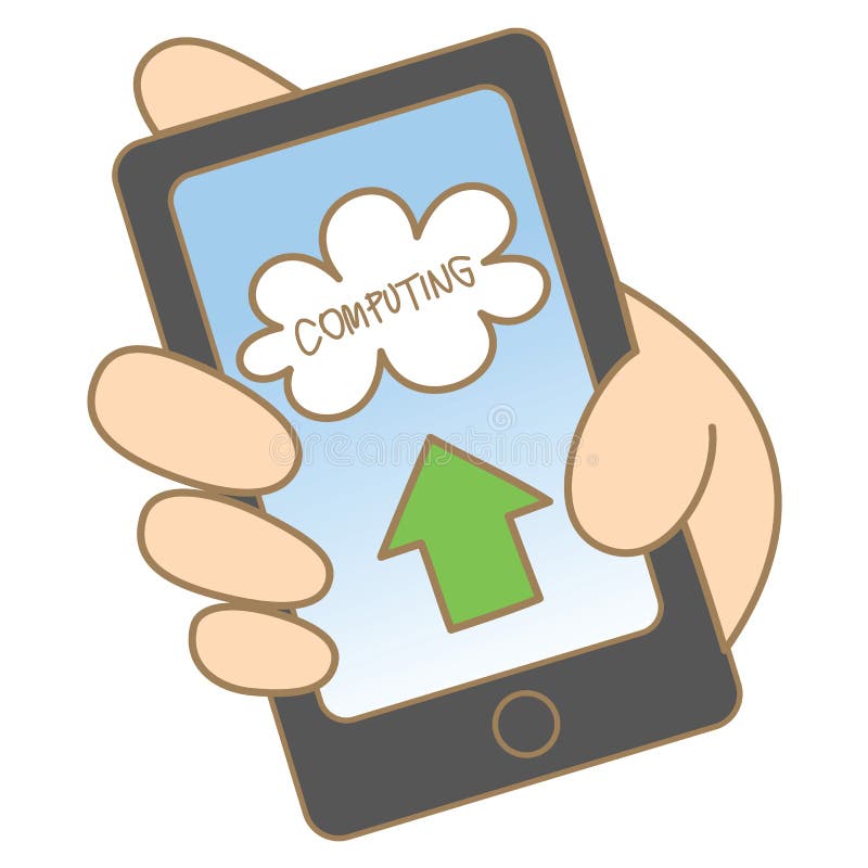Data Accessing To Cloud Computing System Stock Vector Illustration Of Networking Cloud 28678930